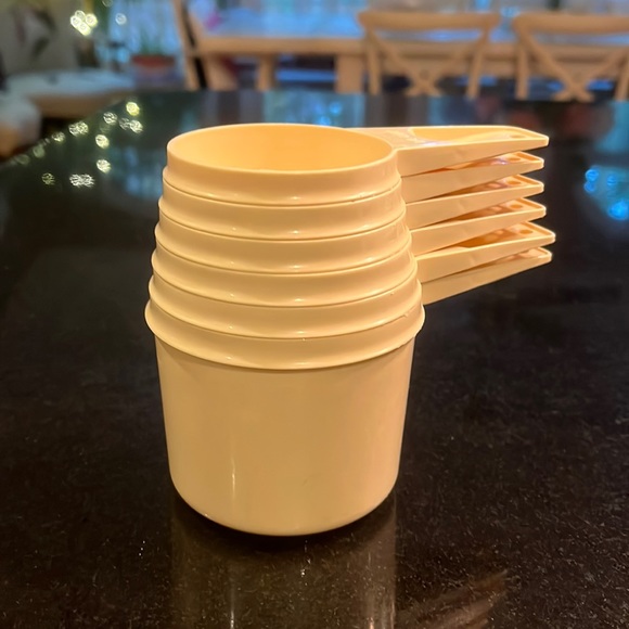 Tupperware | Kitchen | Tupperware Measuring Cups Beige Colored Nesting ...